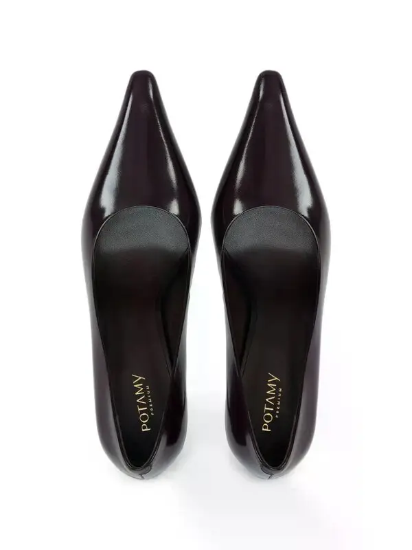 POTAMY Pointed-toe Leather Pumps