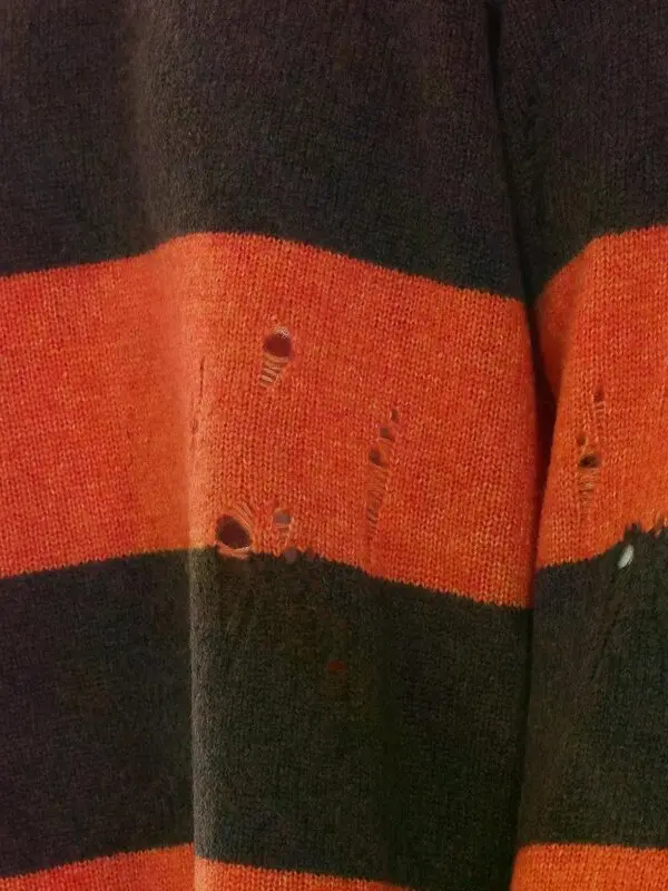 ANIYE BY Lilith Distressed-knit Wool Sweater
