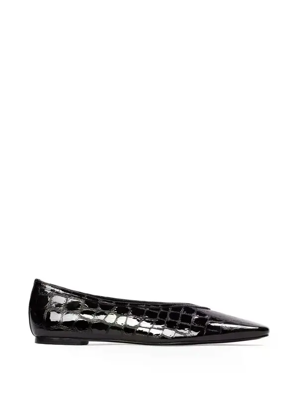 BLACK SUEDE STUDIO Ayra Croc-effect Ballet Flats