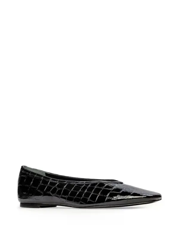 BLACK SUEDE STUDIO Ayra Croc-effect Ballet Flats