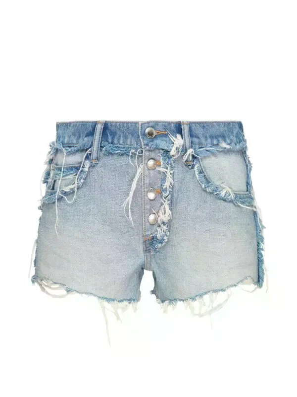 Alexander Wang Inverted Frayed Denim Shorts
