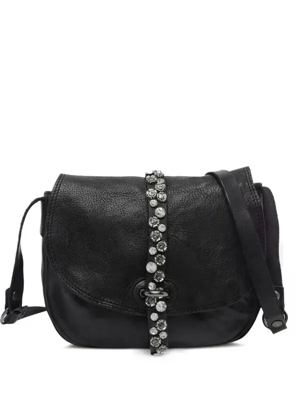 CAMPOMAGGI Crystal-embellished Leather Shoulder Bag