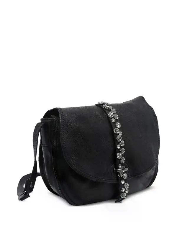 CAMPOMAGGI Crystal-embellished Leather Shoulder Bag