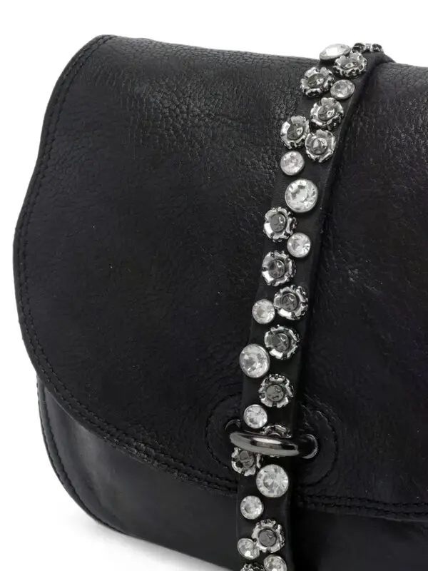 CAMPOMAGGI Crystal-embellished Leather Shoulder Bag