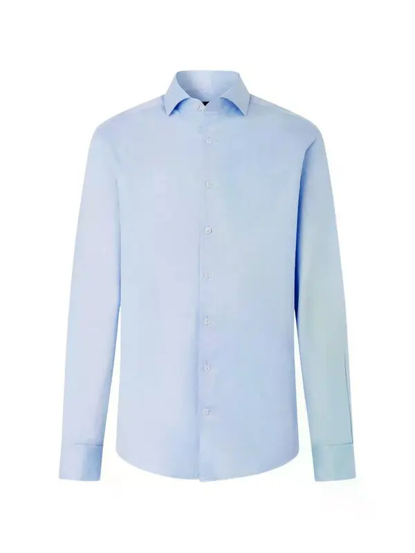 HACKETT LONDON Herringbone-design Knightsbridge-collar Shirt