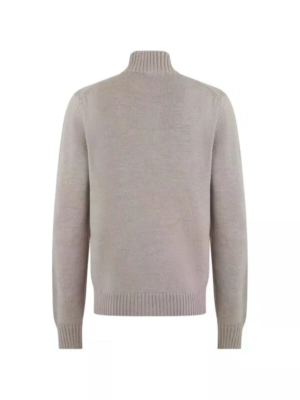 SLOWEAR High-neck Button-up Cardigan