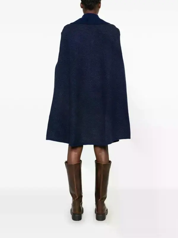 Maje Tie-fastening Ribbed-knit Cape