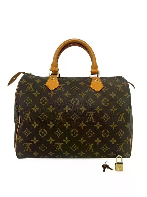 LOUIS VUITTON 1997 Monogram Speedy 30 Boston Bag - Brown