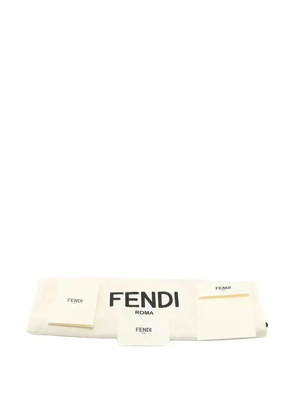 Fendi 2010-2026 Ff 1974 Glazed Fabric Stamp Patch Mon Tresor Bucket Bag - Brown