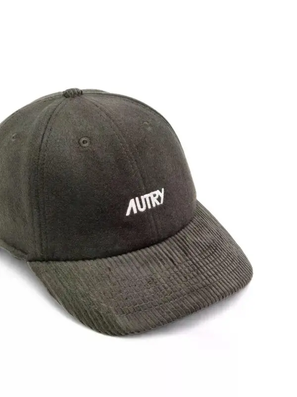 AUTRY Logo-embroidered Corduroy-brim Baseball Cap