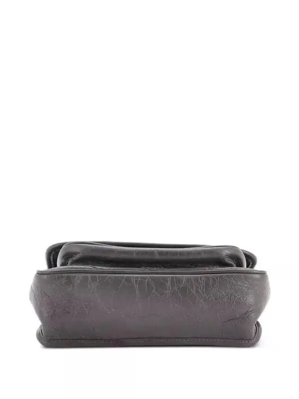 Saint Laurent Niki Chain Flap Bag Matelasse Chevron Leather Baby Shoulder Bag - Grey