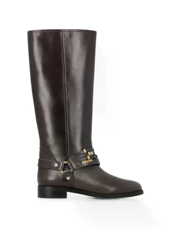 Pinko Logo-plaque Buckled Boots
