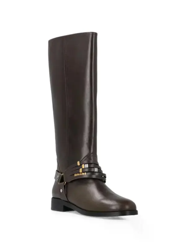 Pinko Logo-plaque Buckled Boots