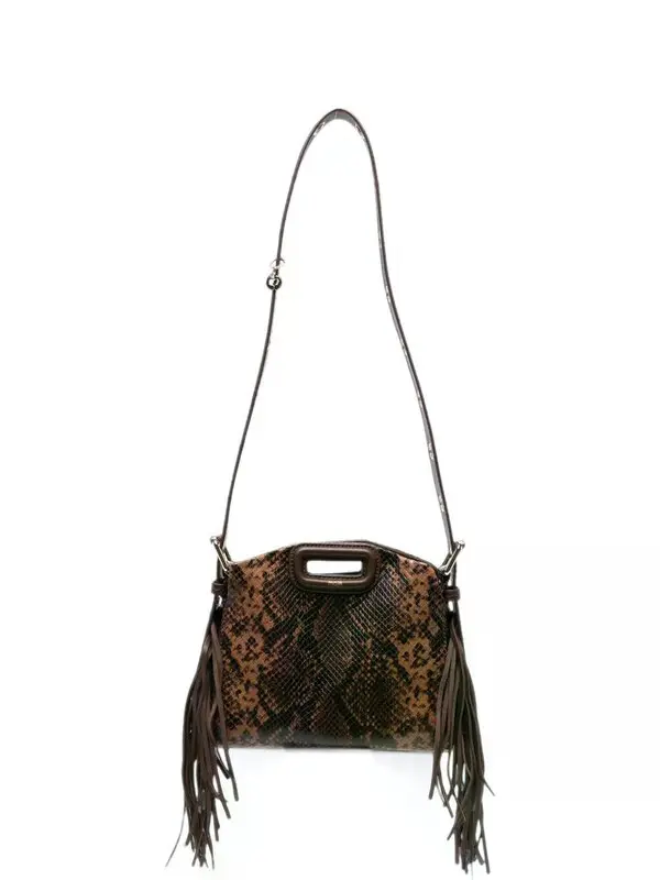 Maje Snake-effect Fringed Tote Bag