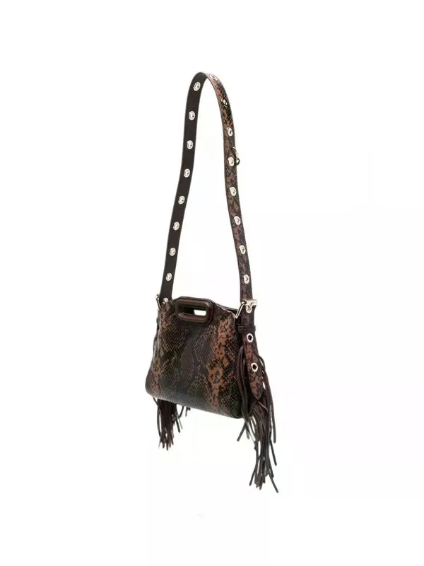 Maje Snake-effect Fringed Tote Bag