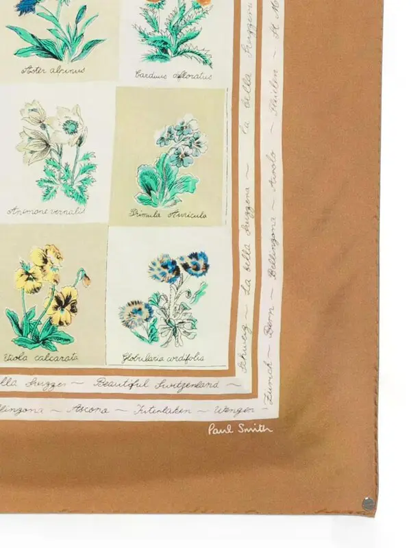 Paul Smith Floral-print Silk Scarf