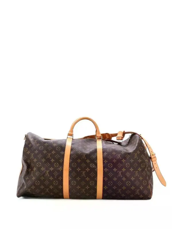 LOUIS VUITTON Keepall Bandouliere Bag Monogram Canvas 60 Travel Bag - Brown
