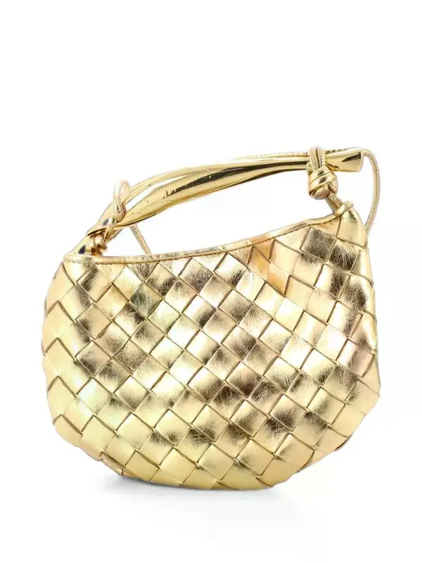 Bottega Veneta Intrecciato Nappa Mini Satchel - Gold
