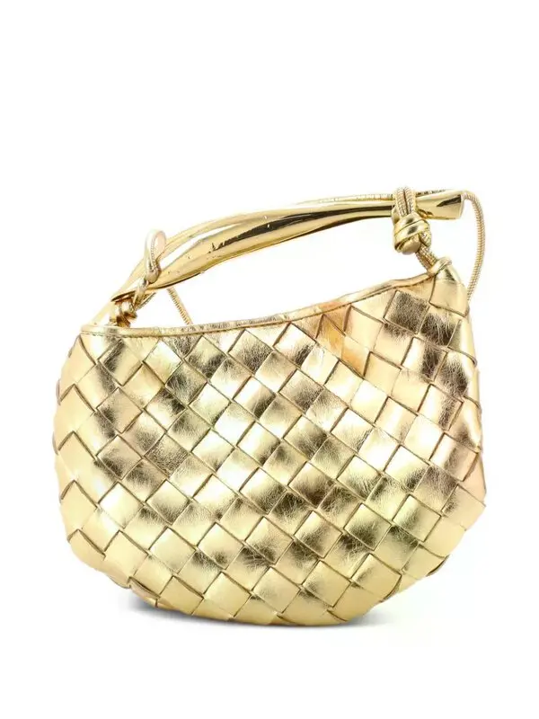 Bottega Veneta Intrecciato Nappa Mini Satchel - Gold