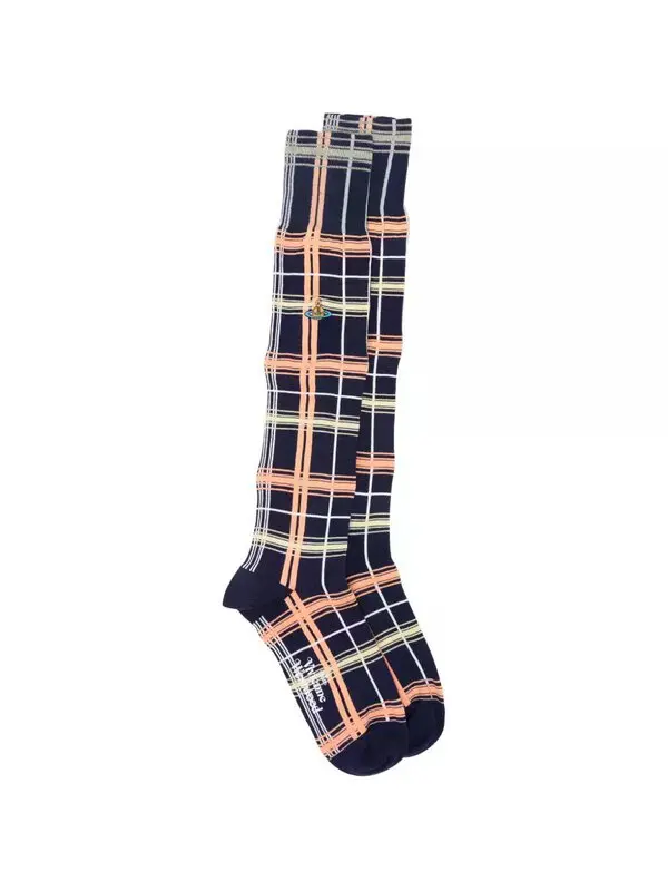 VIVIENNE WESTWOOD Check Orb-embroidered Socks