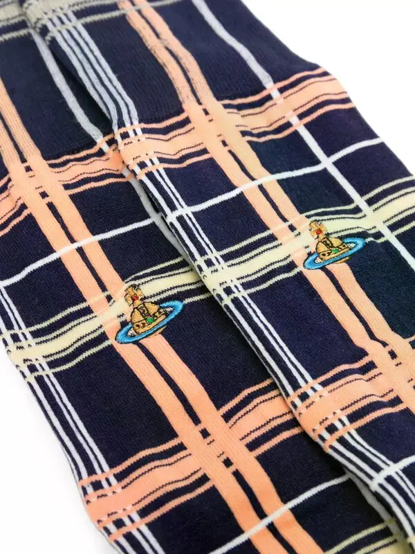 VIVIENNE WESTWOOD Check Orb-embroidered Socks