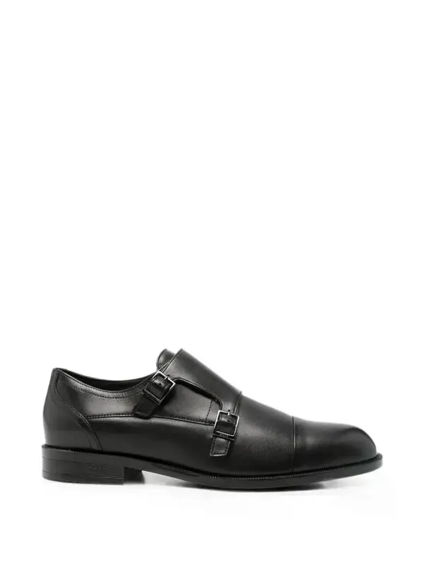 BOSS Double-strap Leather Monk Shoes