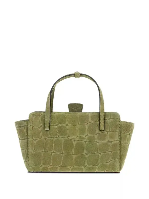 HIDESINS S Flap Croc-effect Tote Bag - Green