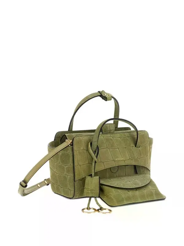 HIDESINS S Flap Croc-effect Tote Bag - Green