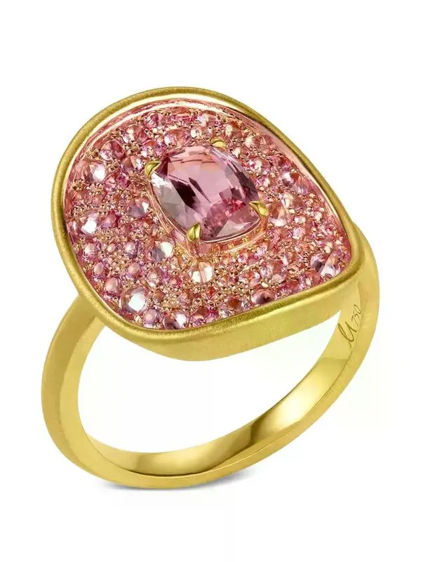 LEIGH MAXWELL Pink Sapphire Shield Ring