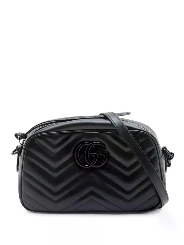 Gucci 2016-2026 Small Gg Marmont Matelasse Leather Crossbody Bag - Black