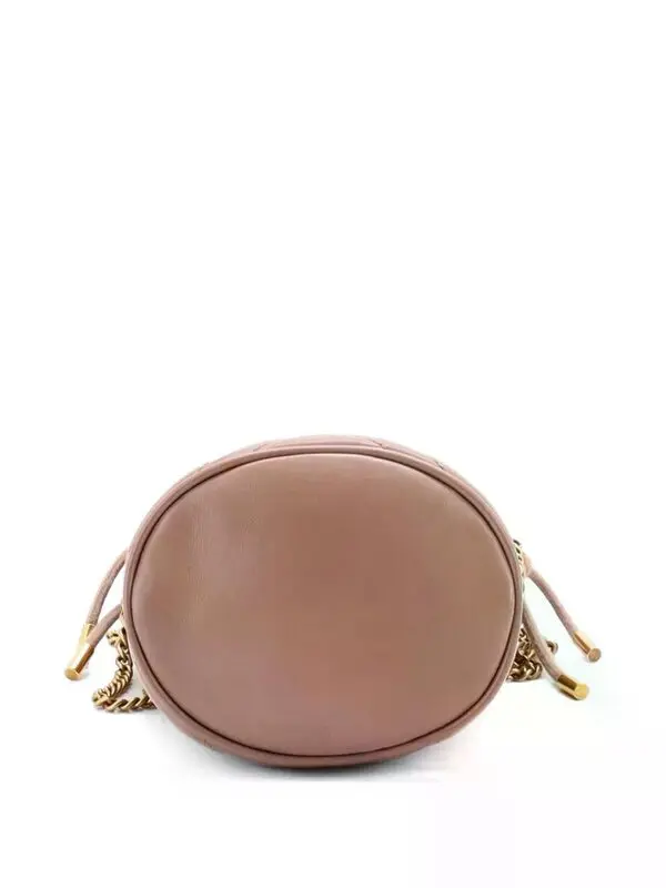 Gucci Gg Marmont Matelasse Leather Mini Bucket Bag - Neutrals