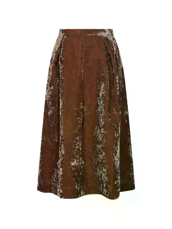 UMA WANG Inverted-pleat Flared Midi Skirt