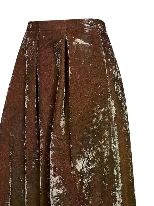 UMA WANG Inverted-pleat Flared Midi Skirt