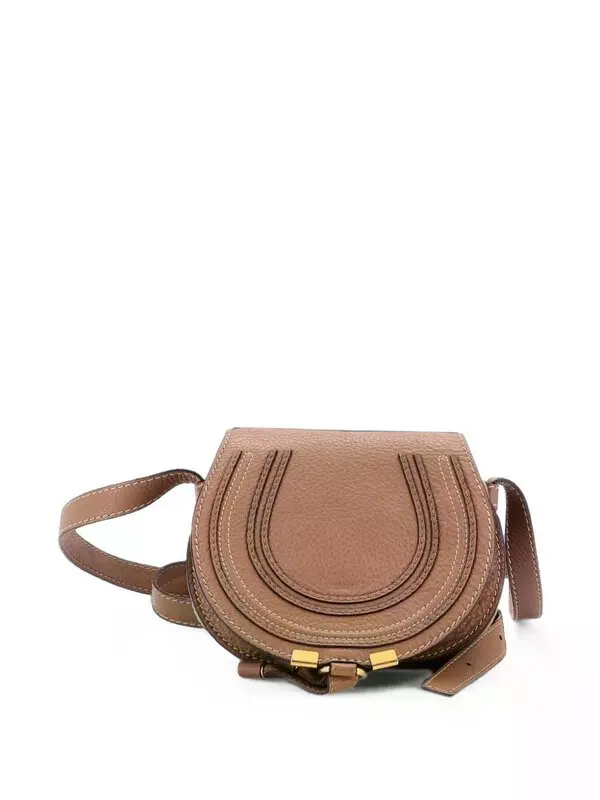 Chloé Marcie Leather Small Crossbody Bag - Brown