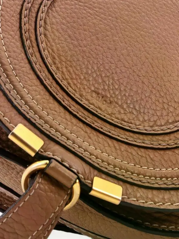 Chloé Marcie Leather Small Crossbody Bag - Brown