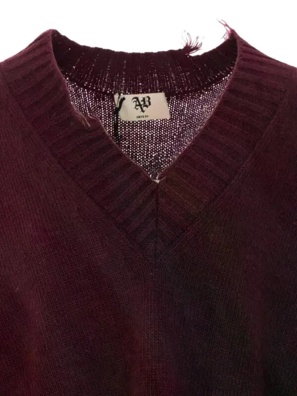 ANIYE BY Distressed V-neck Sweater