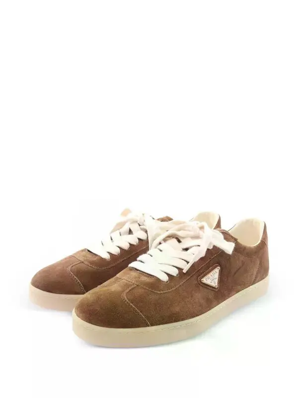 Prada Lane Suede Sneakers - Brown