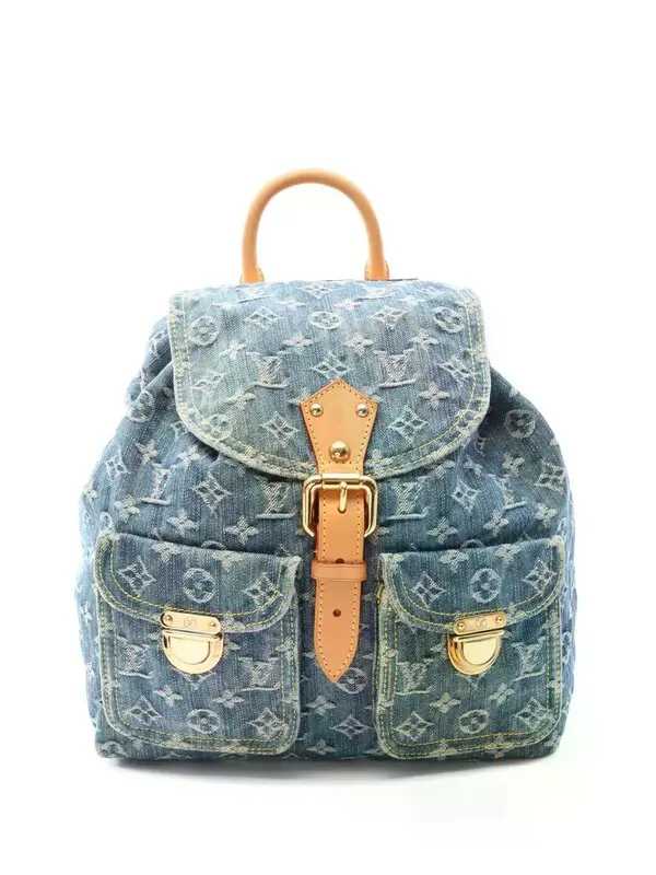 LOUIS VUITTON 2006 Monogram Denim Sac A Dos Gm Backpack - Blue