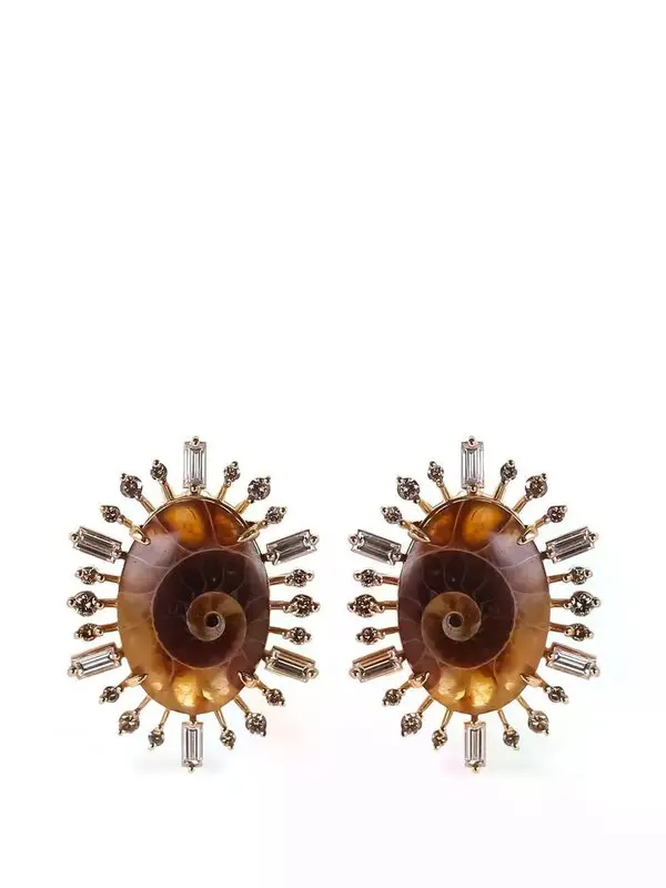 PARULINA Embellished Spiral Earrings