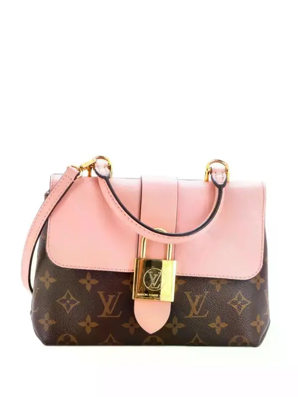 LOUIS VUITTON Locky Handbag Monogram Canvas With Leather Bb Satchel