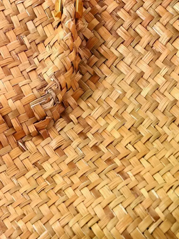 Valentino Garavani Vlogo Escape Straw Medium Tote Bag