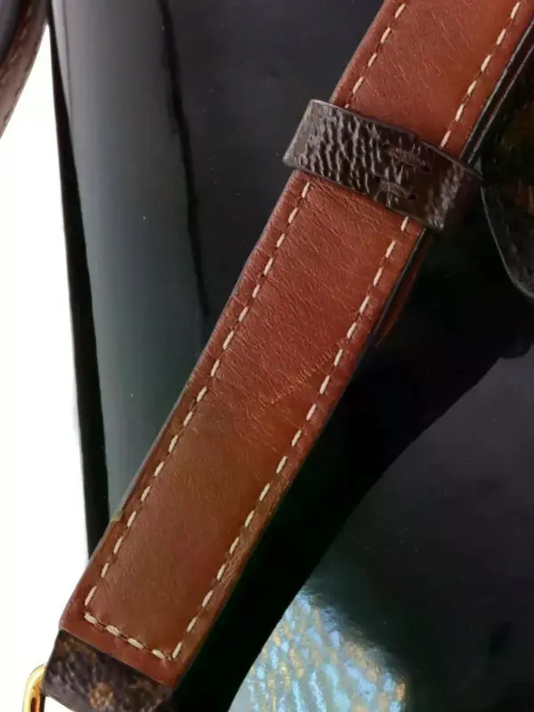 LOUIS VUITTON Cherrywood Handbag Vernis With Monogram Canvas Bb Shoulder Bag