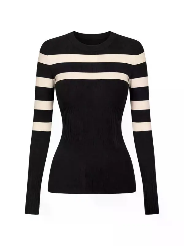 Patrizia Pepe Striped Long-sleeve Top