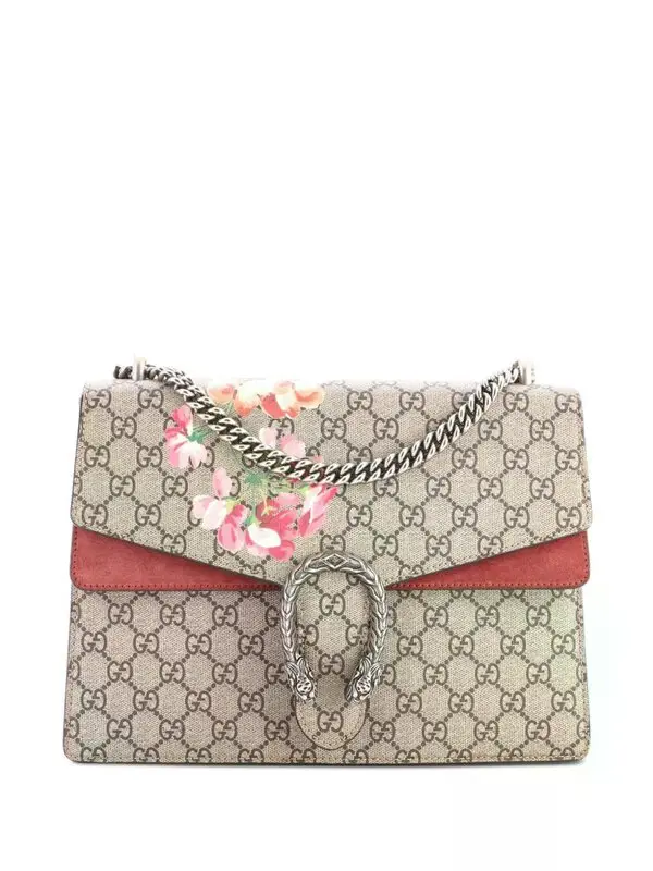 Gucci Dionysus Blooms Print Gg Coated Canvas Medium Shoulder Bag - Brown
