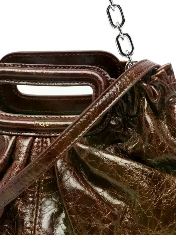 Maje Crinkled-effect Chain-link Tote Bag
