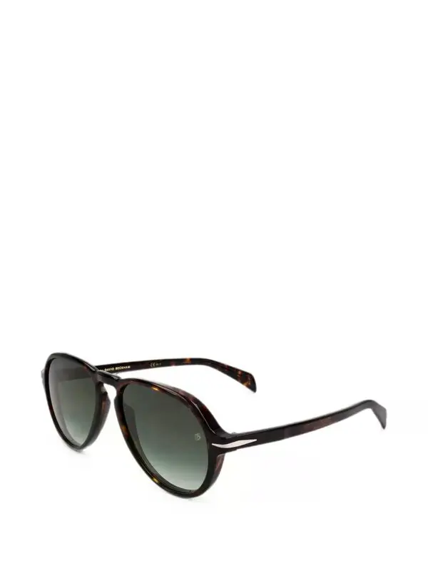 DB EYEWEAR BY DAVID BECKHAM Tortoiseshell-effect Navigator-frame Sunglasses