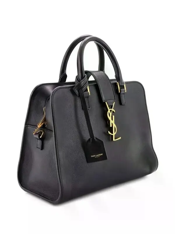Saint Laurent Monogram Cabas Leather Baby Satchel