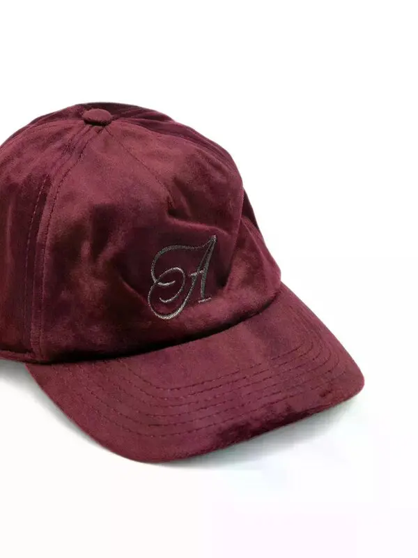 AUTRY Logo-embroidered Velvet Baseball Cap