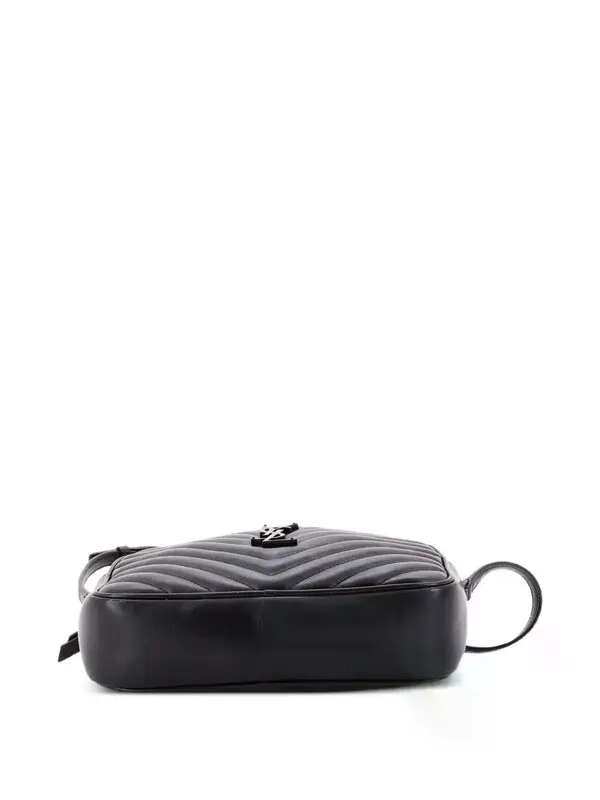 Saint Laurent Lou Camera Bag Matelasse Chevron Leather Small Cross Body Bag - Black