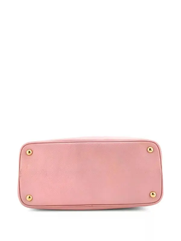 Prada Cuir Double Saffiano Leather Small Tote Bag - Pink